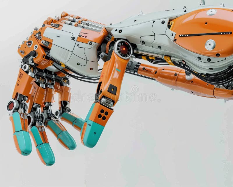 112 Robotic Arm Anatomy and Circuitry Macro View 3D Render Stock ...