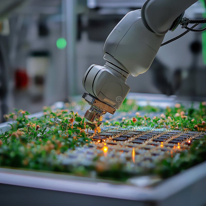 Robotic Arm Assembles Intricate Microchips in High-tech Laboratory ...