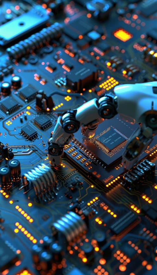 Robotic Arm Assembling Intricate Electronic Circuits Stock Photos - Free & Royalty-Free Stock ...