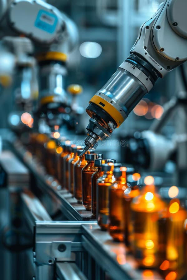 Robotic Arm on Assembly Line Showcases Precision Work, Industrial ...