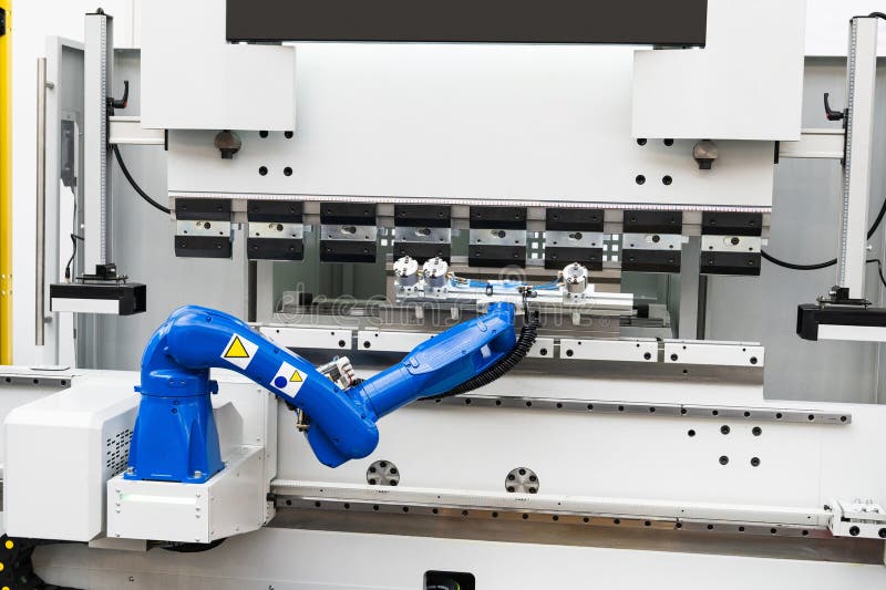 A Robotic Arm. Automatic Robot in a Smart Factory Stock Photo - Image ...