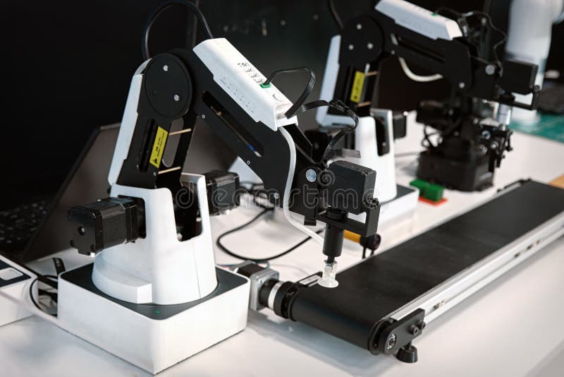 Robotic Arm for Automatic Transportation Objects Stock Image - Image of ...