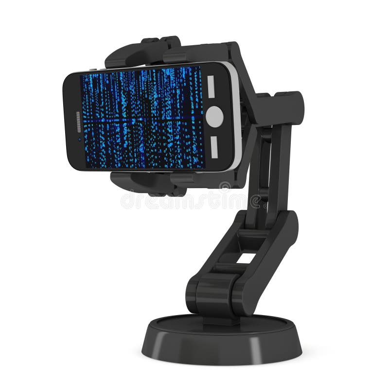 Robotic Arm with Binary Code 3d Stock Illustration - Illustration of ...