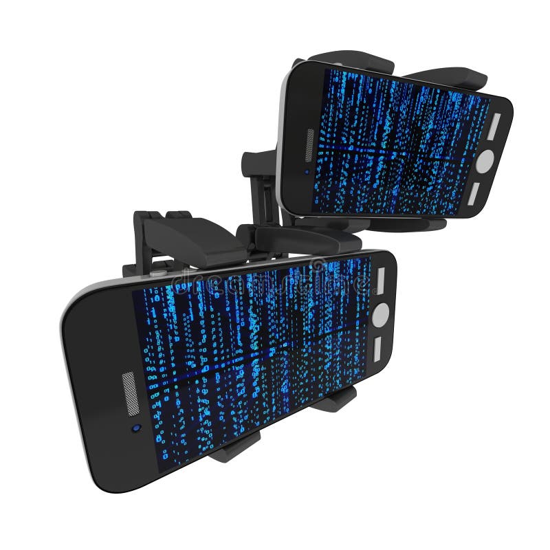 Robotic Arm with Binary Code 3d Stock Illustration - Illustration of ...