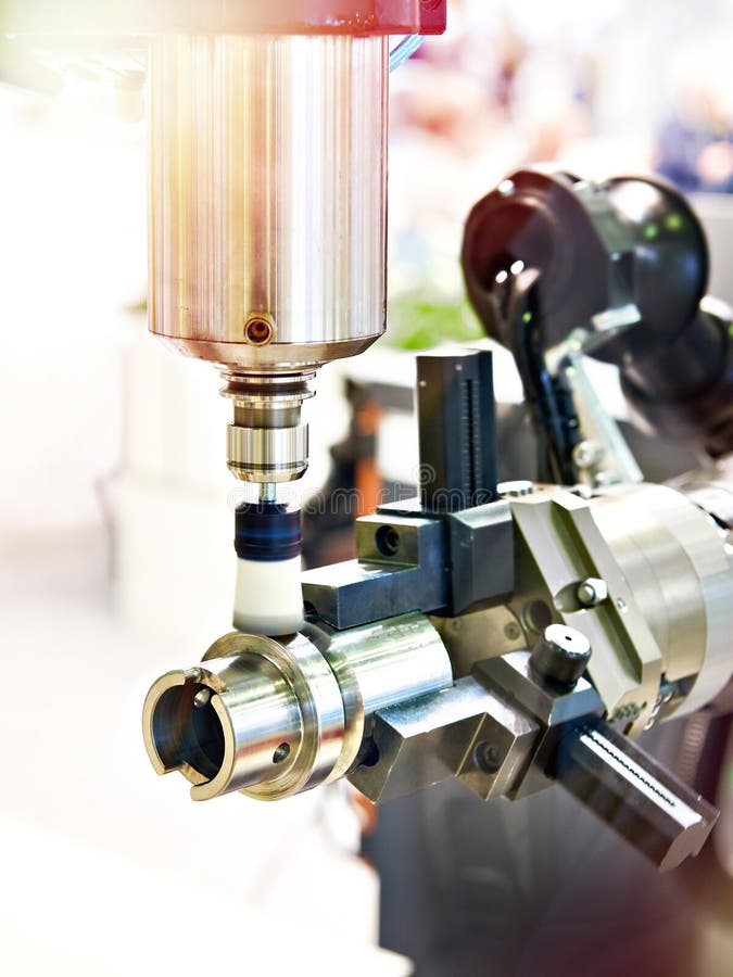 Robotic Arm and Brush Cnc Lathe Stock Photo - Image of gripping ...