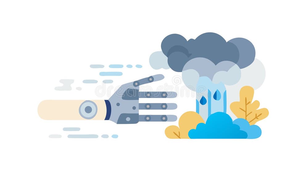 Robotic Arm Causing Explosion Vector, Vector Design Generative AI Stock ...