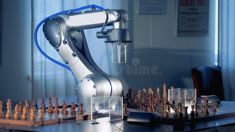 Robotic Arm Chess Player Ready for Competition. Stock Footage - Video ...