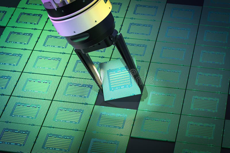 Robotic Arm with Chipset for Semiconductor Manufacturing Stock ...