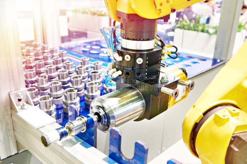 Robotic arm and cnc lathe stock image. Image of technology - 272872893 Robotic arm and cnc lathe stock image. Image of technology - 272872893