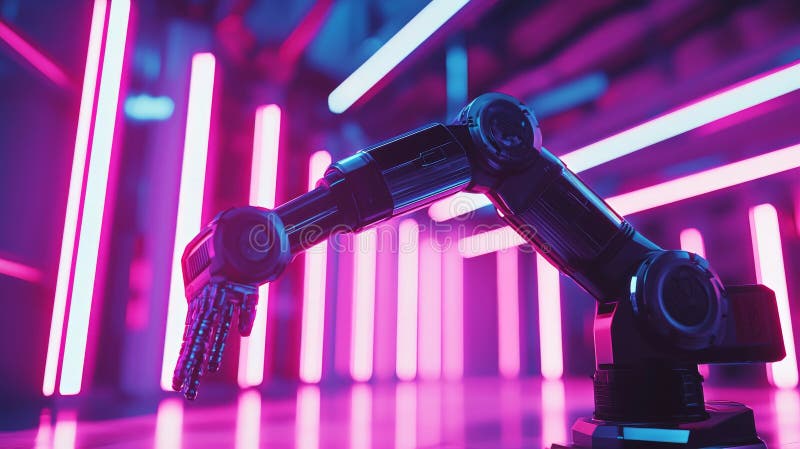 Robotic Arm Conducting Advanced Functions in a State-of-the-Art Factory ...