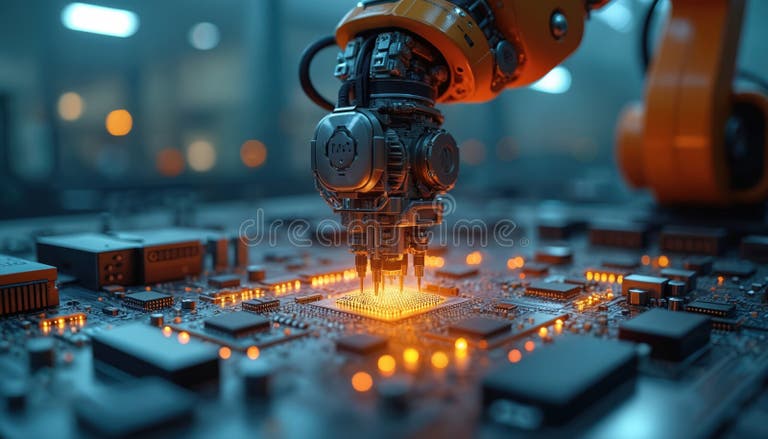 Robotic Arm Conducts Precise Work on Advanced Circuit Board in ...