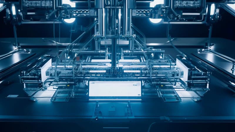 Robotic Arm Engaging in Precision Microchip Placement on Circuit Boards ...