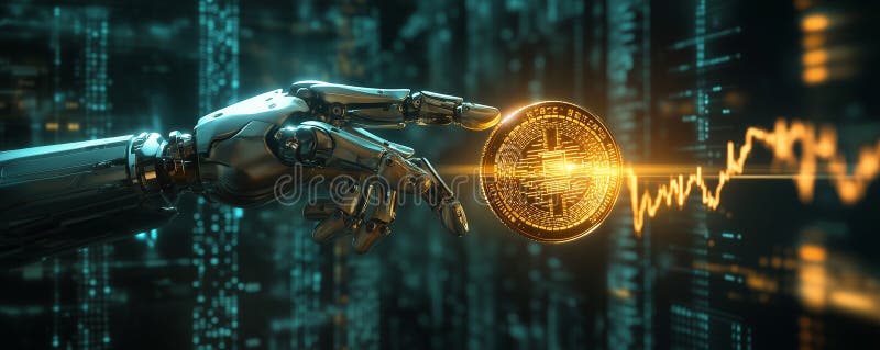 Robotic Arm Expertly Flipping a Coin with Both Sides in a Futuristic ...