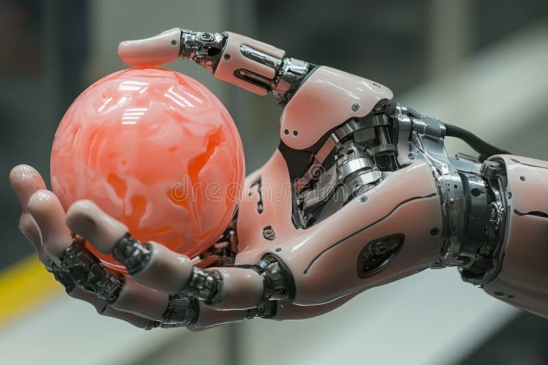 Robotic Arm Gently Holds a Sphere, Showcasing the Advancements in ...