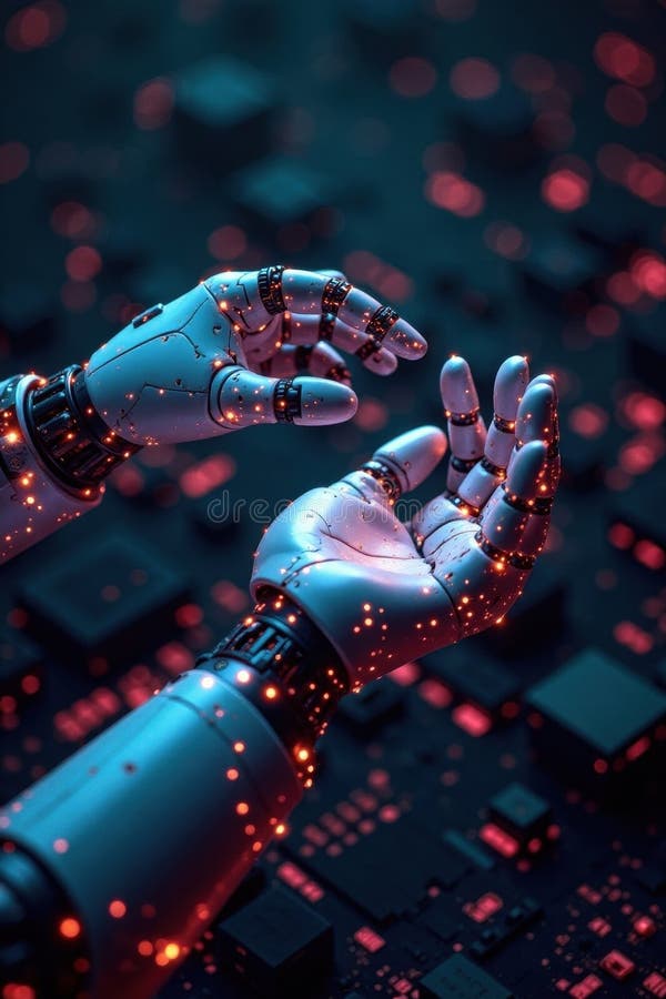 Robotic Arm Gestures Towards Digital Circuitry Modern Computer ...