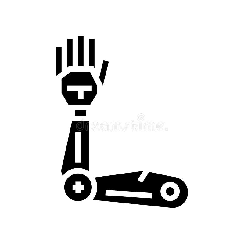 Robotic Arm Glyph Icon Vector Illustration Stock Illustration ... Robotic Arm Glyph Icon Vector Illustration Stock Illustration ...