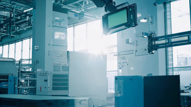 Robotic Arm Gracefully Maneuvering within a High-tech Laboratory ...