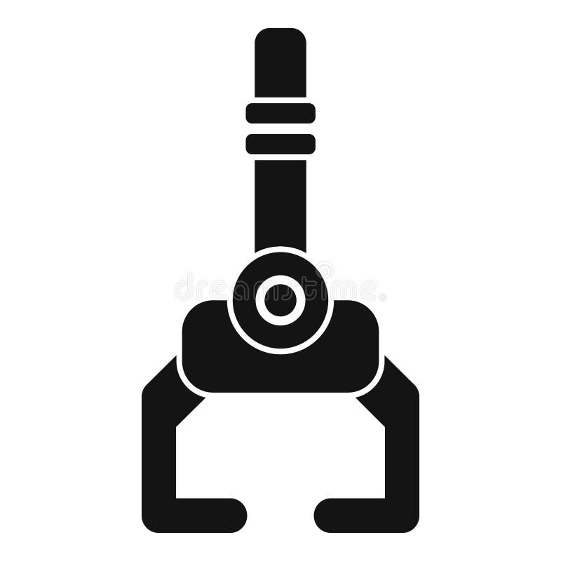 Robotic Arm Gripping with Two Claws Open Stock Illustration ...