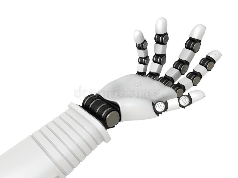 Robot Hand Doing Approval Thumbs Up Gesture Stock Illustration ...