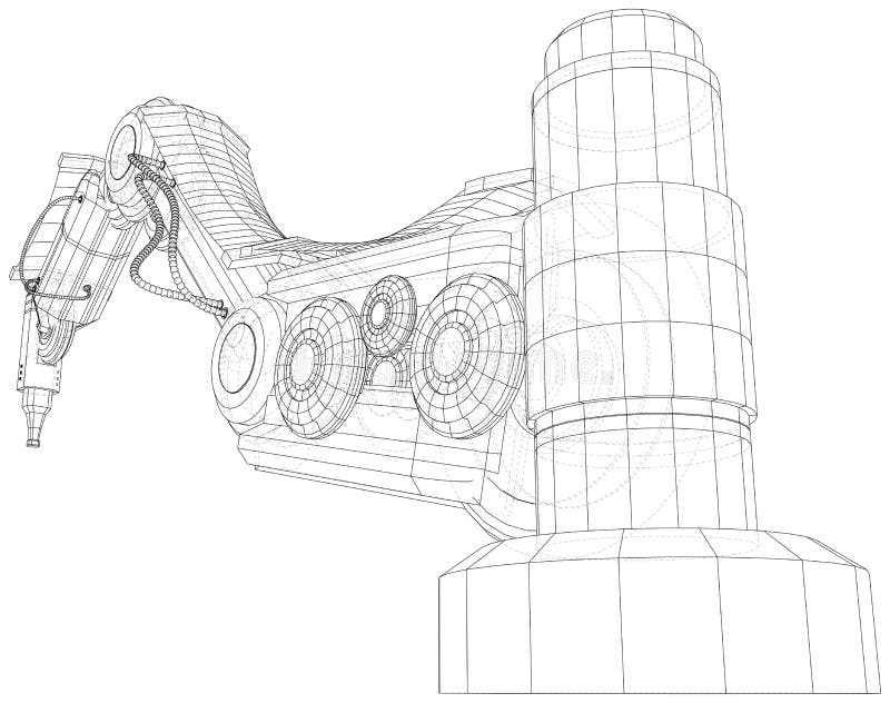 Arm Robotic Wire Frame Stock Illustrations – 466 Arm Robotic Wire Frame ...