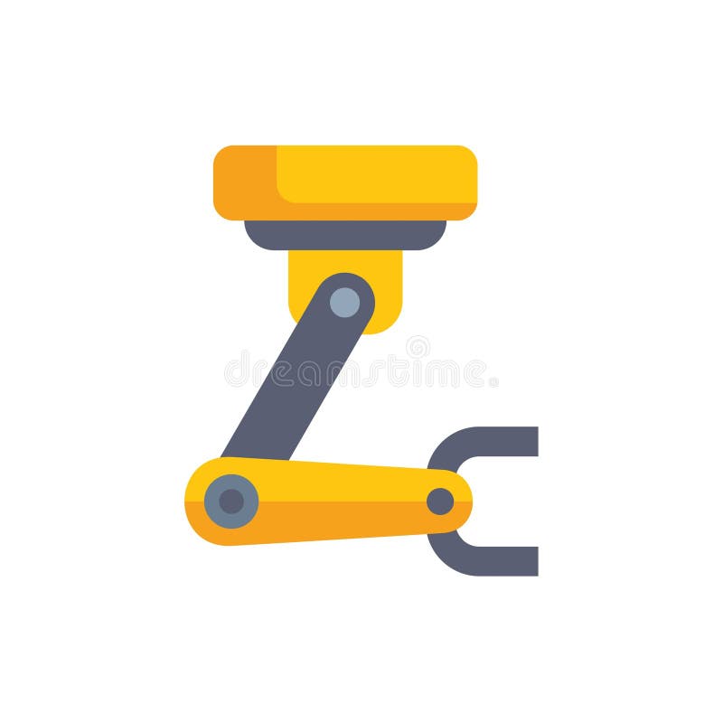 Robotic Arm Holding Object with Mechanical Grip Stock Illustration ...