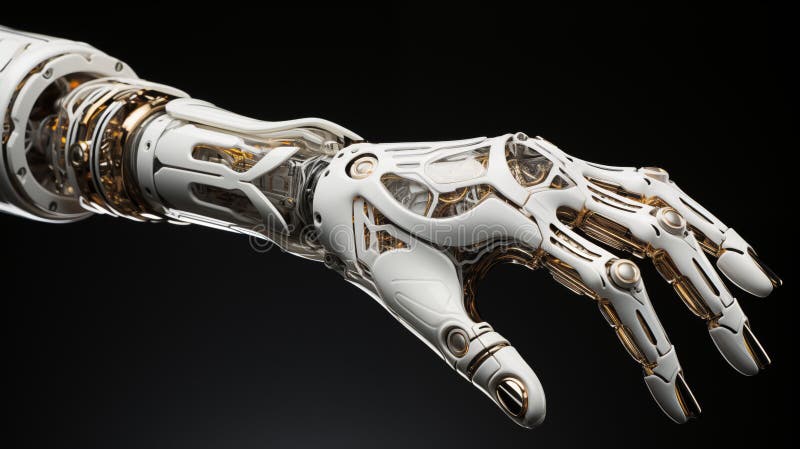 Robotic Arm with Humanoid Internal Structure Stock Illustration ...