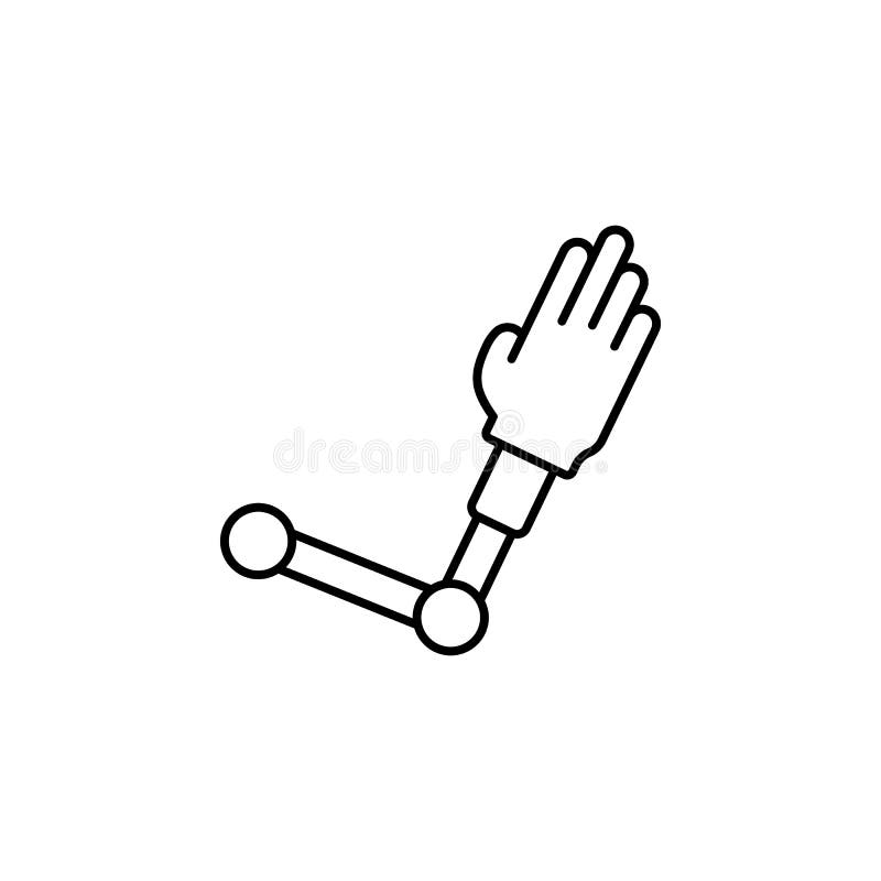 Robotic Arm Icon. Element of Prosthetics Thin Line Icon Stock ...