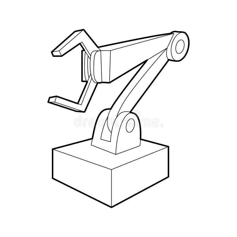 Robotic Arm Icon, Cartoon Style Stock Vector - Illustration of logo ... Robotic Arm Icon, Cartoon Style Stock Vector - Illustration of logo ...