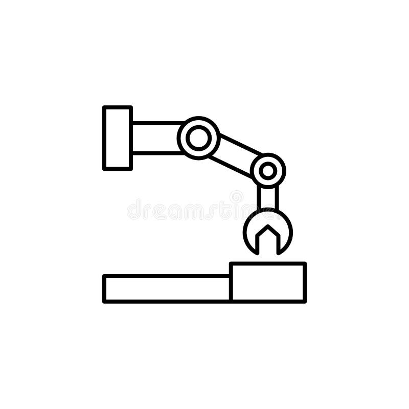 Robotic Arm Icon. Simple Line, Outline Vector of Artificial ...