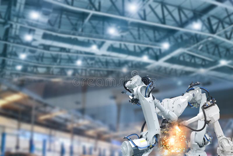 Robotic Arm Industry Parts Manufacturing Plants Stock Image - Image of ...