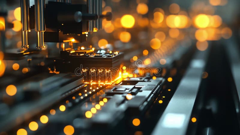 Robotic Arm Installing Cpu on Motherboard with Bokeh Effect Stock Video ...