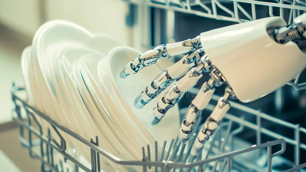 A Robotic Arm Loading a Dishwasher: the Future of Home Automation is ...