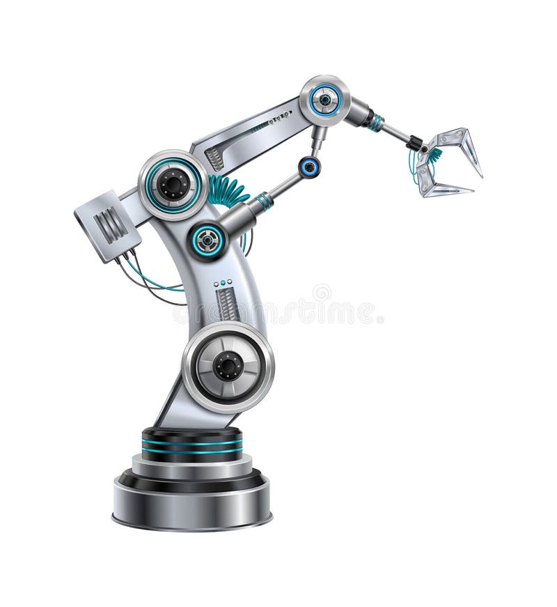 Arm Manipulator Realistic Composition Stock Vector - Illustration of engineering, conveyor ...
