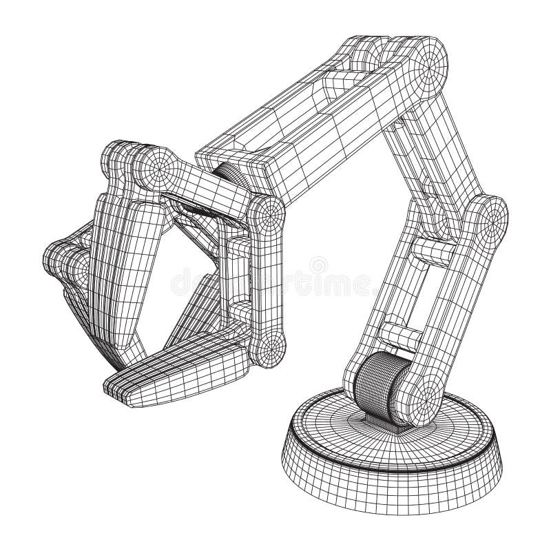 Robotic arm vector stock vector. Illustration of operator - 117236874