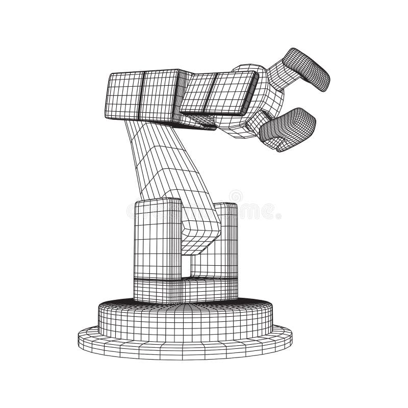 Robotic arm vector stock vector. Illustration of mechanic - 145894888