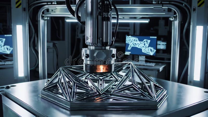 Robotic Arm Manufacturing Metal Structure with Laser in Laboratory ...