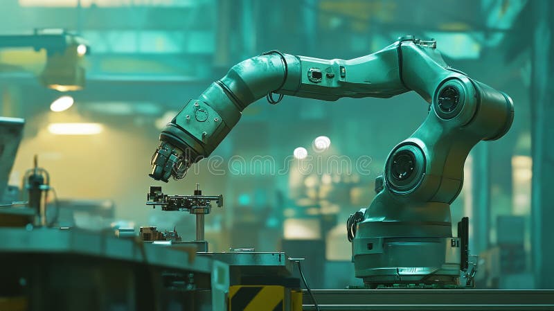 Robotic Arm in a Manufacturing Plant Equipped with Computer Vision ...