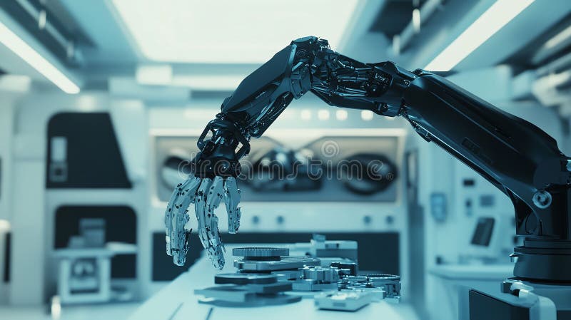 Robotic Arm in a Manufacturing Plant Equipped with Computer Vision ...