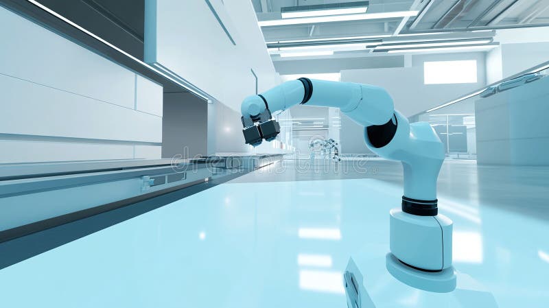 Robotic Arm in a Manufacturing Plant Equipped with Computer Vision ...