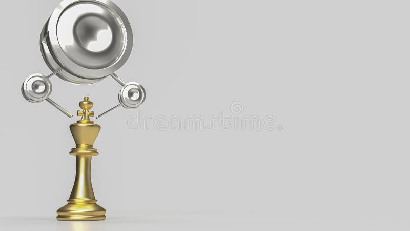 The Robot Arm and Chess for Technology or Business Concept 3d Rendering ...