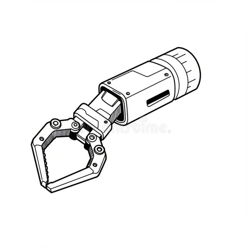 Arm Mechanical Gripper Technical Drawing Stock Illustrations – 12 Arm ...