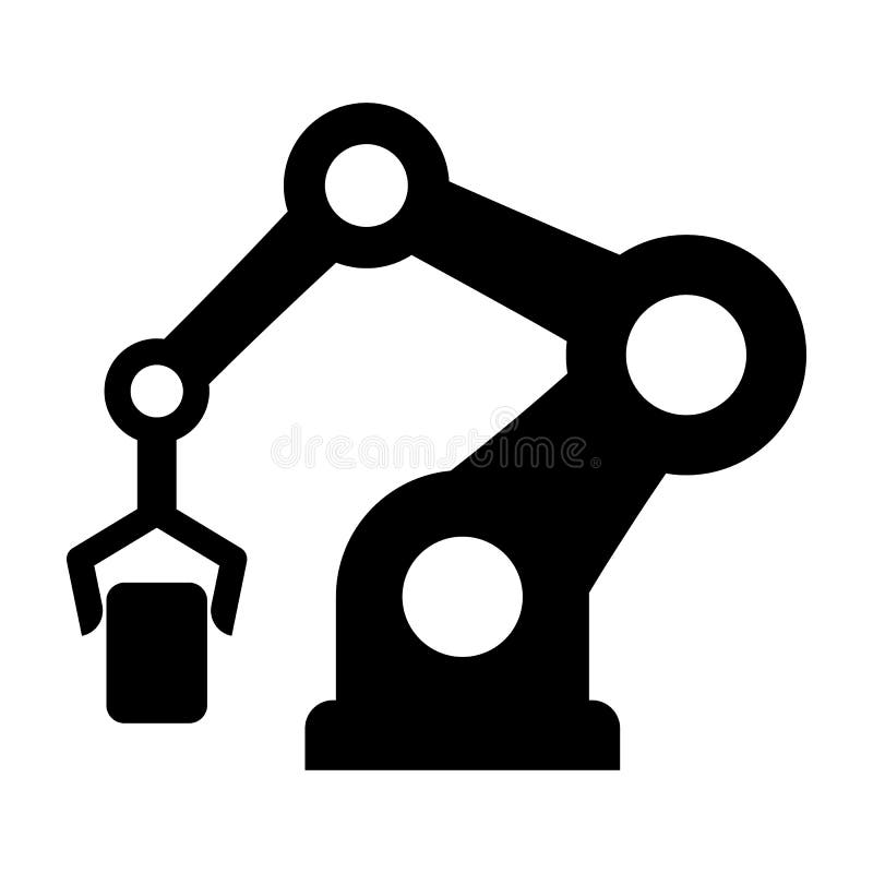 Robotic Arm or Mechanical Arm Icon. Robot Arm Vector Illustration Stock ...