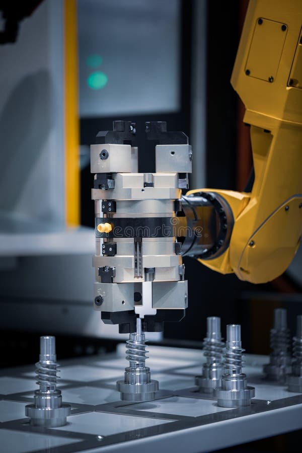 Robotic Arm Modern Industrial Technology. Automated Production Cell ...