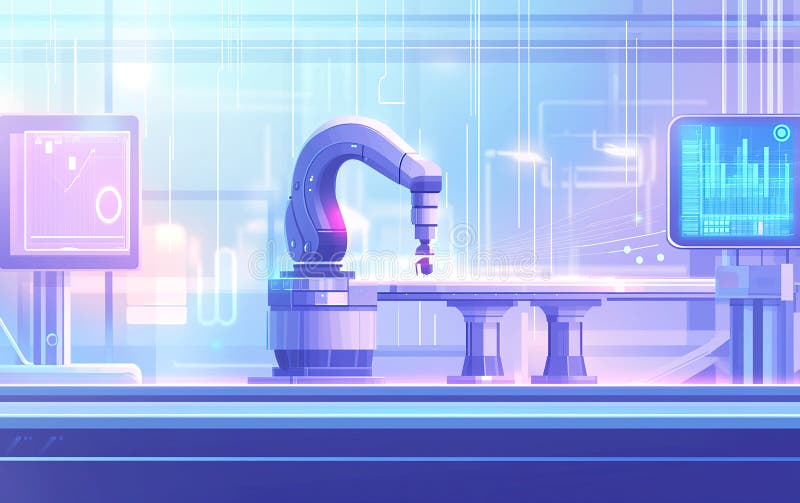 Robotic Arm in a Modern Lab Setting Conducting Precise Engineering ...