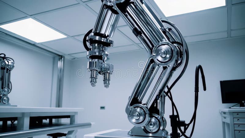 Robotic Arm Moving in Laboratory Setting Stock Footage - Video of ...