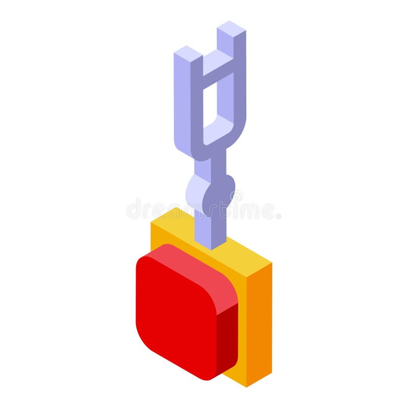 Robotic Arm Moving Red Cube with Precision in Isometric View Stock ...