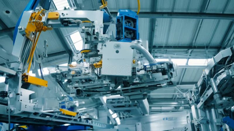 A Robotic Arm Operates within a Modern Factory, Demonstrating Automated ... A Robotic Arm Operates within a Modern Factory, Demonstrating Automated ...