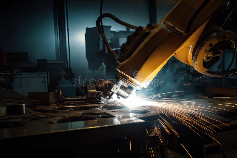 A Robotic Arm, Performing Complex Welding and Repair Work on an ...