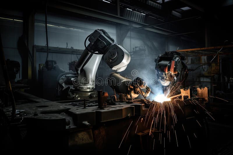 A Robotic Arm, Performing Complex Welding and Repair Work on an ...