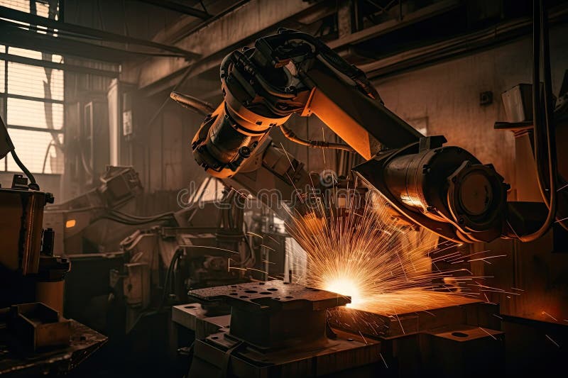 A Robotic Arm, Performing Complex Welding and Repair Work on an ...